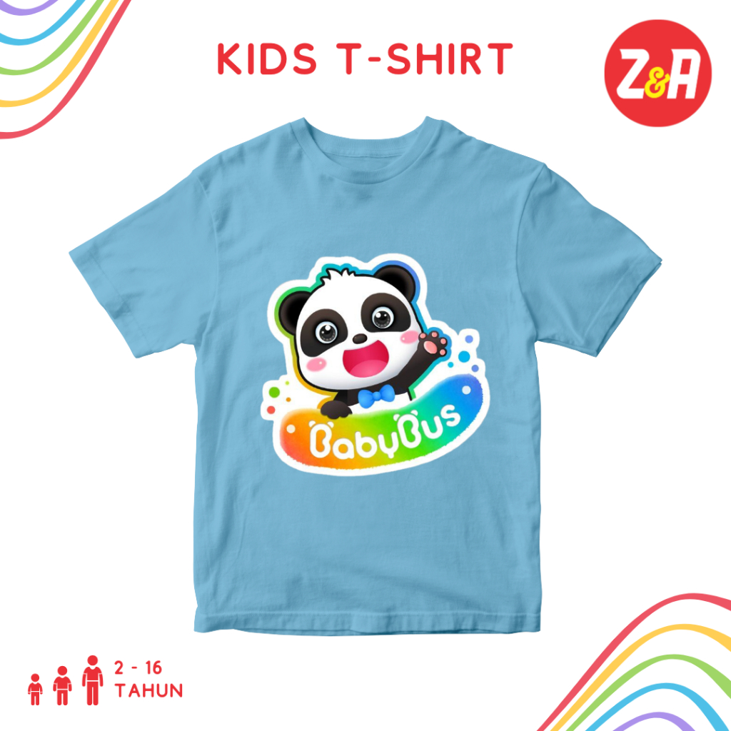 Camiseta Infantil PANDA BABY BUS | BabyBus Personaje De Manga Corta ...