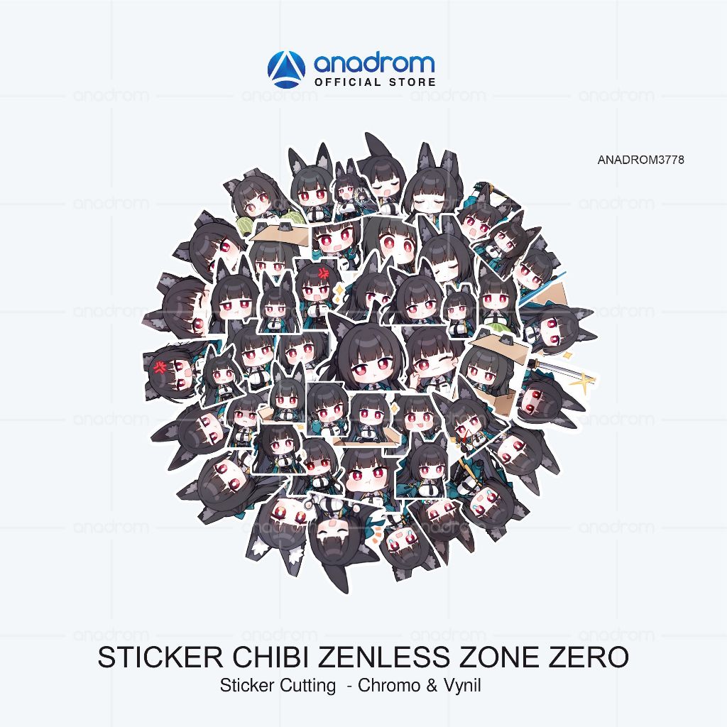 Pegatina Chibi Hoshimi Miyabi-Zona Zenless Cero | De Caracteres Zone ...