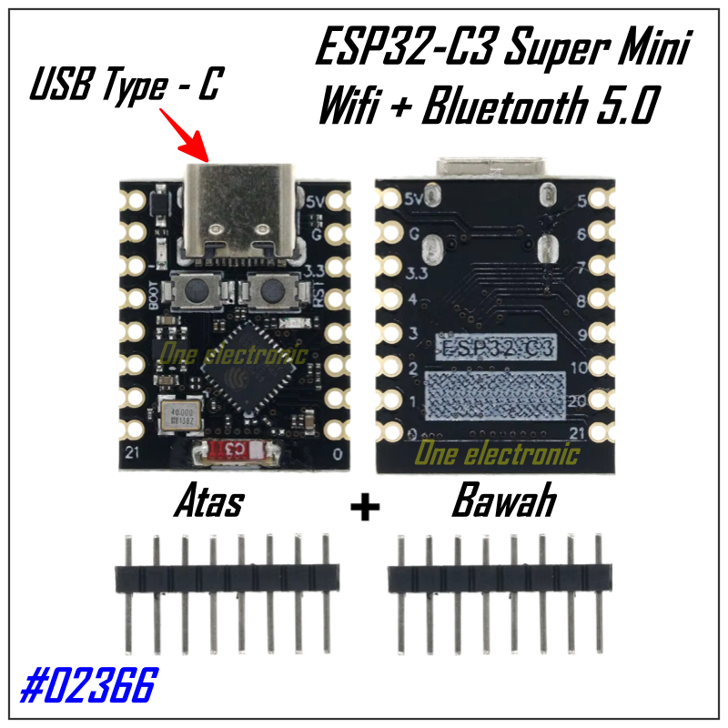 Usb Tipo C ESP32-C3 Super Mini Wifi Bluetooth BLE 5.0 Junta ESP32 Supermini Módulo IOT | Shopee ...