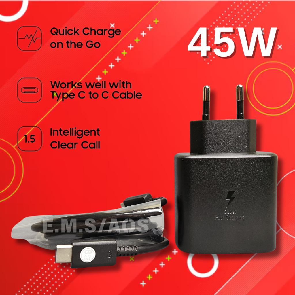 Samsung Galaxy S24 Ultra 45W Cargador Súper Rápido USB C A Tipo - | Shopee Colombia