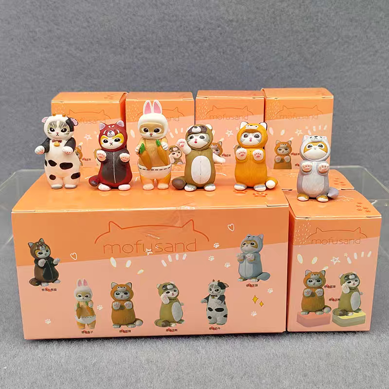 Mofusand Figurine Set Mini Lindo Gato Pantalla Traje/Colección Bosque ...
