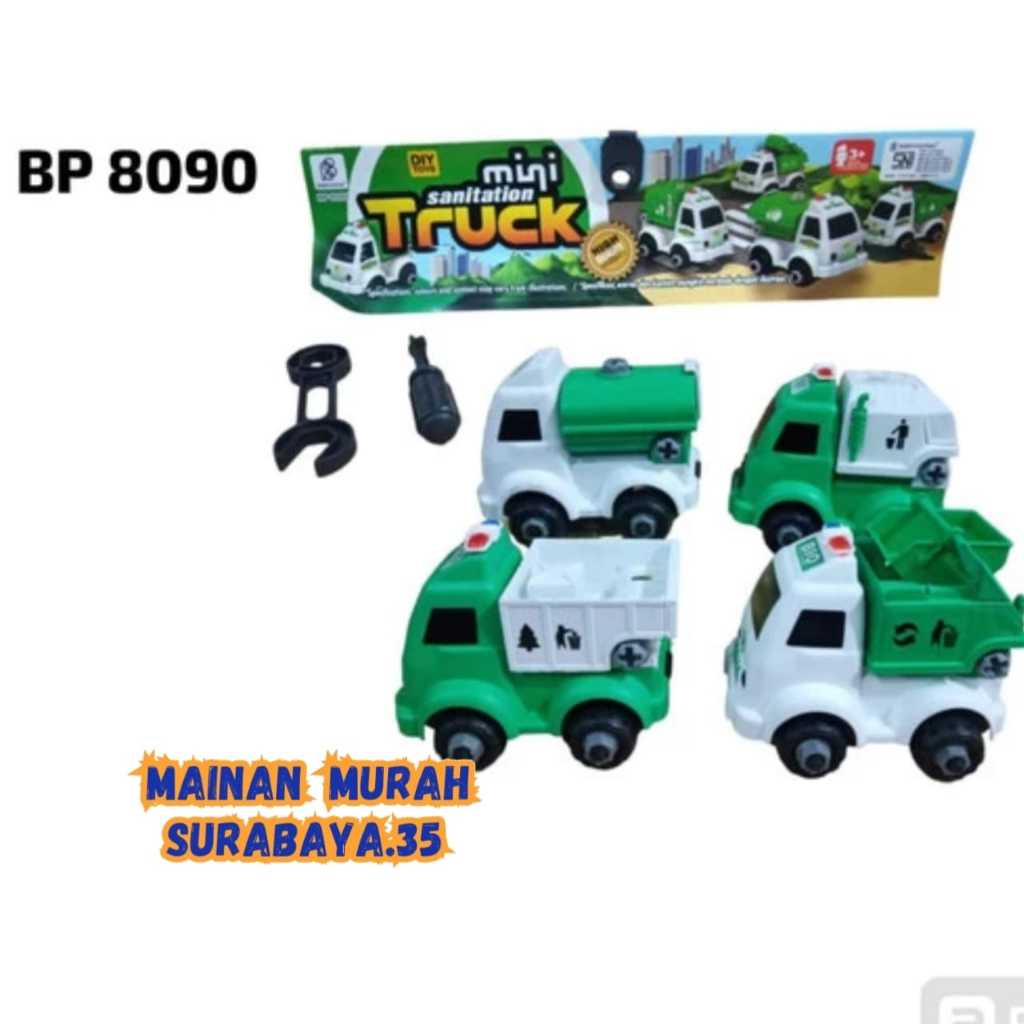 Juguete Un Juego Completo De 4pcs Mini Camión De Saneamiento Coche BP 8090 Destornillador Y De ...