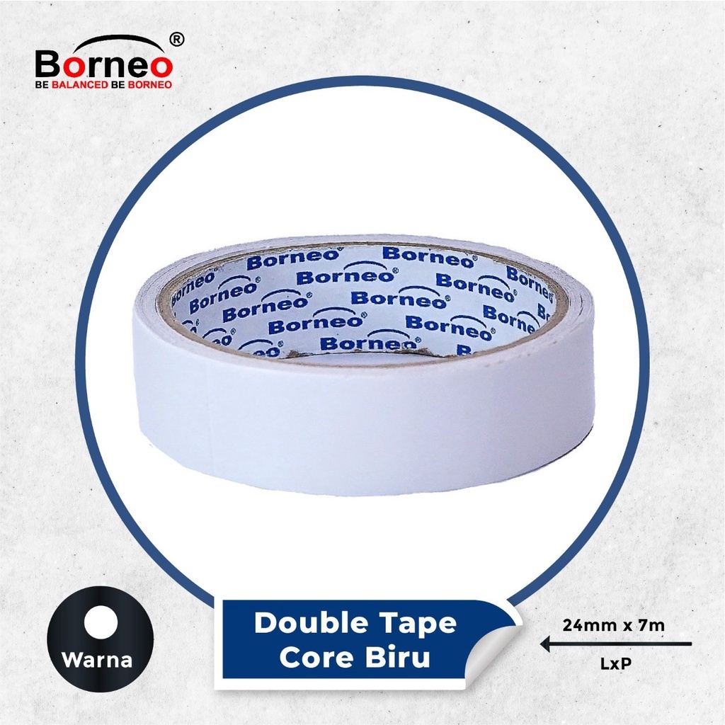 Cinta Doble BORNEO 24mm x 7mm Núcleo Azul/Solución De Aislamiento ...