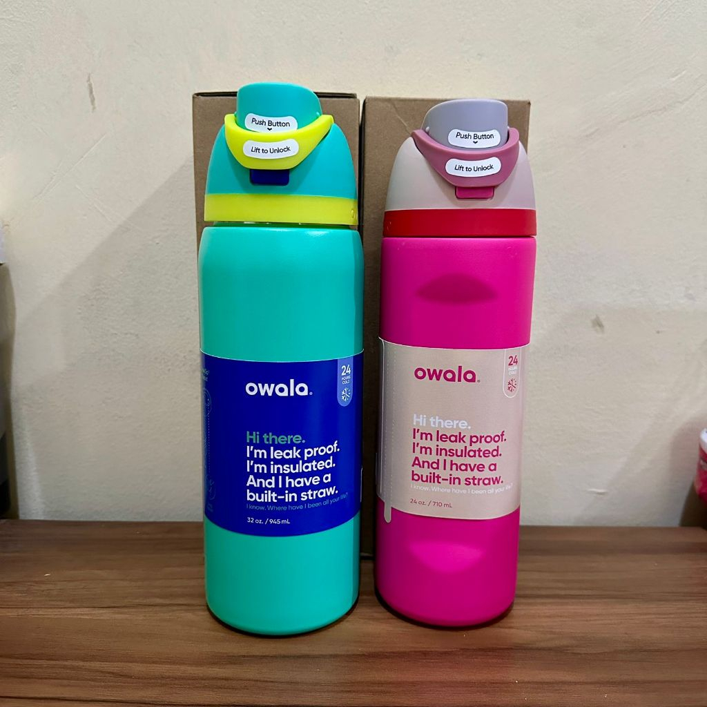 Vaso Owala FreeSip Botella De Agua Aislada De Acero Inoxidable De 24 oz ...