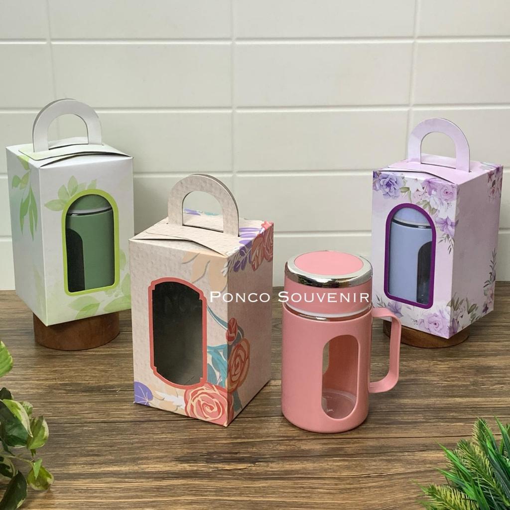 Caja De Transporte Con Asa De Vidrio De Color Brillante De 500 Ml/Con ...