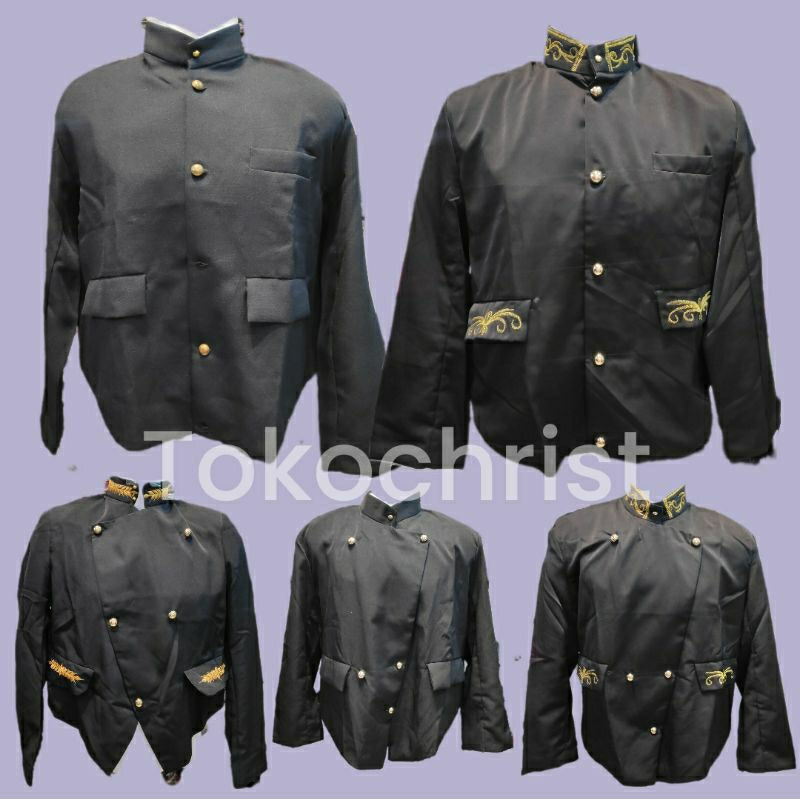 HITAM Varios Tradicional Javanés beskap tops Tradicionales Para Hombres ...