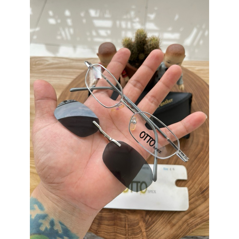 Gafas De Sol Vintage Con Clip Marca : OTTO made in italy Tamaño : 46-17 ...