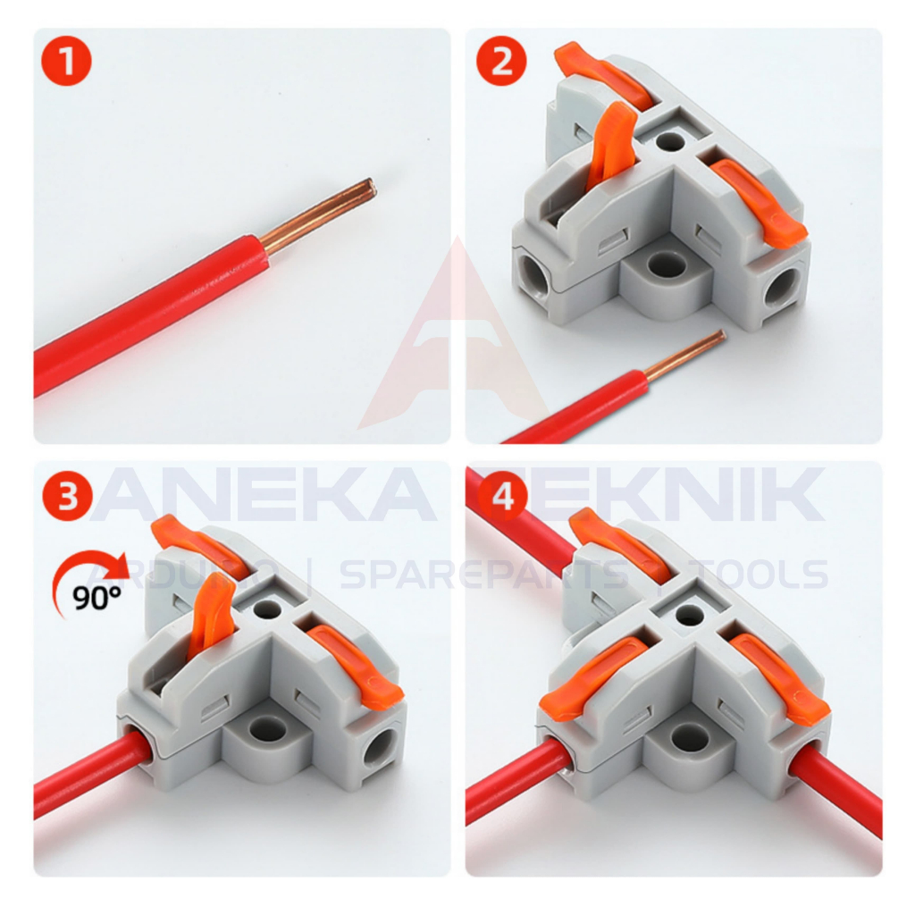 Conectores Rápidos En Forma De T Bloque De Terminales WAGO/Abrazadera Tipo Conector De Cable ...