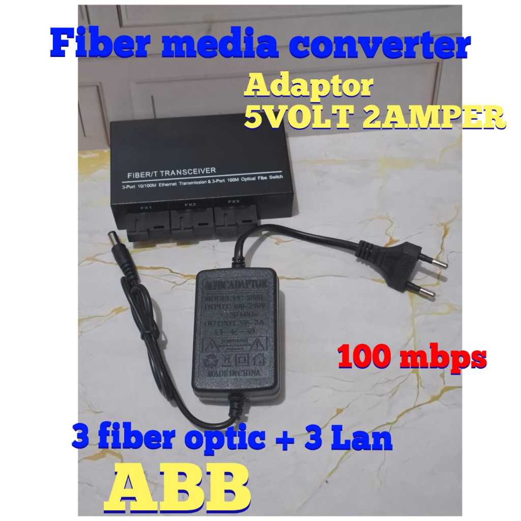 Convertidor De Medios 3 FO 3 LAN 3 SC 3 RJ45 3F2E POE 10/100 Mbps Dispositivo De Fibra Óptica ...