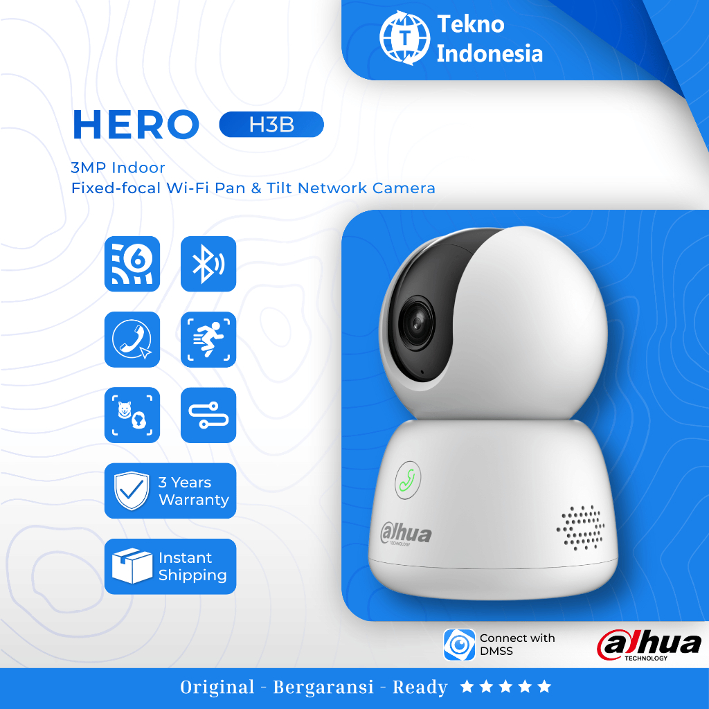 Cámara IP Dahua CCTV Wifi Hero B1 De 3 Mp H3B Para Interiores , Con ...