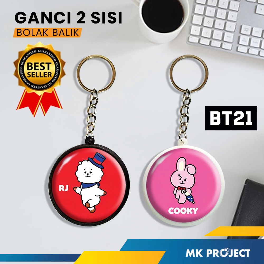 GANTUNGAN V3-Llavero BT21 Redondo De 2 Caras/GANCI BT21 BTS K-POP Personalizado-| Proyecto Mk ...