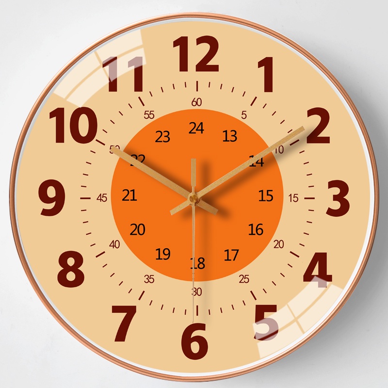 Reloj De Aprendizaje Para Niños 8-16 Pulgadas Pared De Oro Educativo ...
