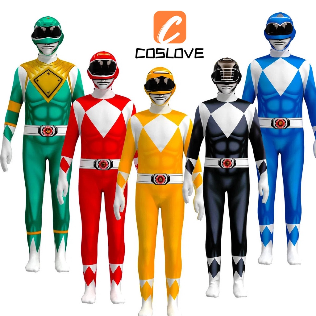 Mighty Morphin Power Rangers Disfraz De Adulto Para Niños , Cosplay ...