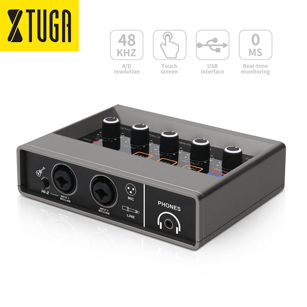 XTUGA Q-16 Interfaz De Audio Profesional Tarjeta De Sonido De Grabación ...