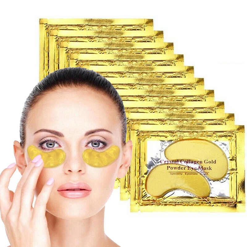 Oro Ojo Máscara Parches Cristal Colágeno Anti Envejecimiento Eliminar
