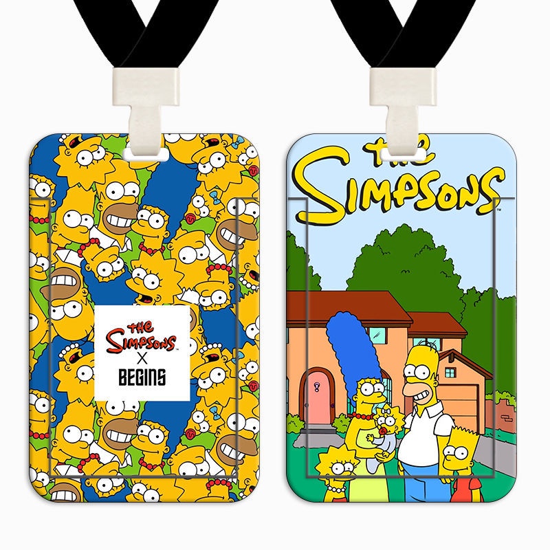 Anime Dibujos Animados The Simpsons Student School ID Card Long Lanyard ...