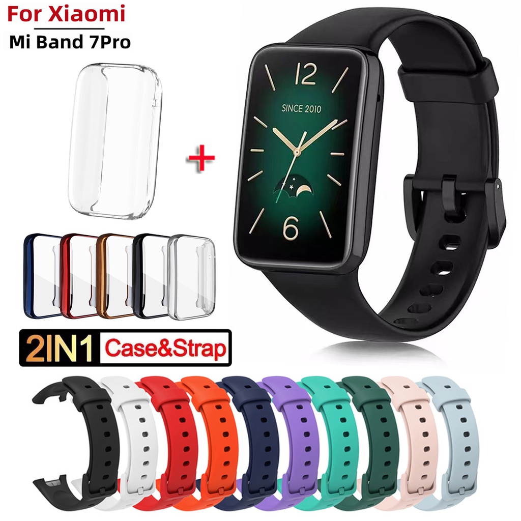 Correa + Funda Para Xiaomi Mi band 7 Pro Smart Protectora De Silicona Pulsera De Banda Para 7Pro ...