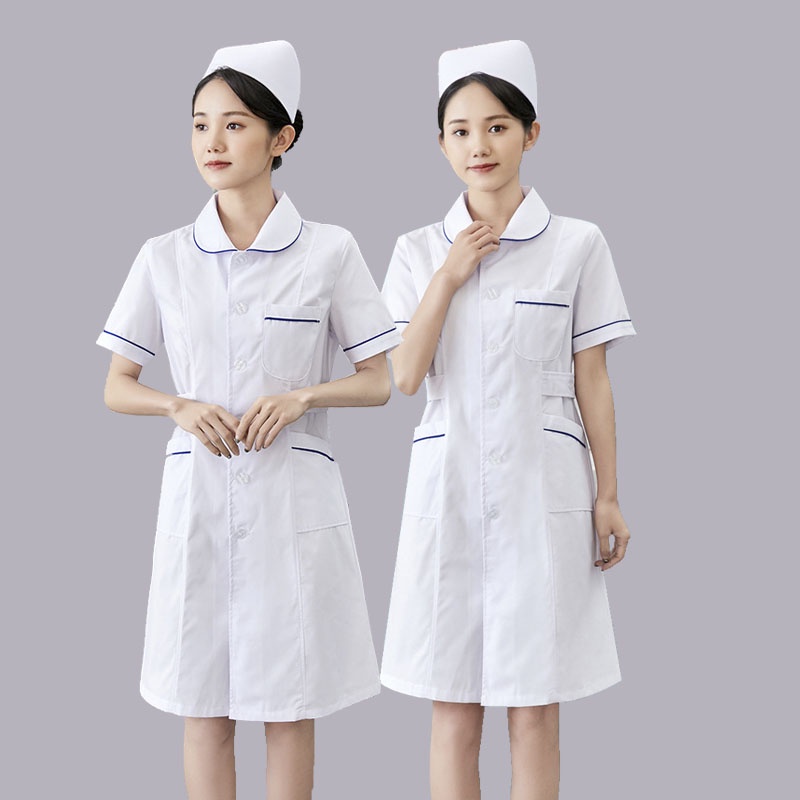 Nombre Libre Traje De Enfermera Fregado Bata Blanca Vestido De Hospital ...