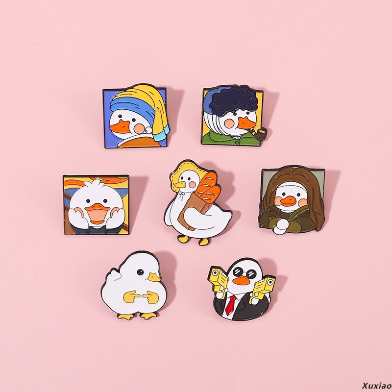 Broche De Esmalte De Dibujos Animados Lindo Animal Pato Recuerdo ...