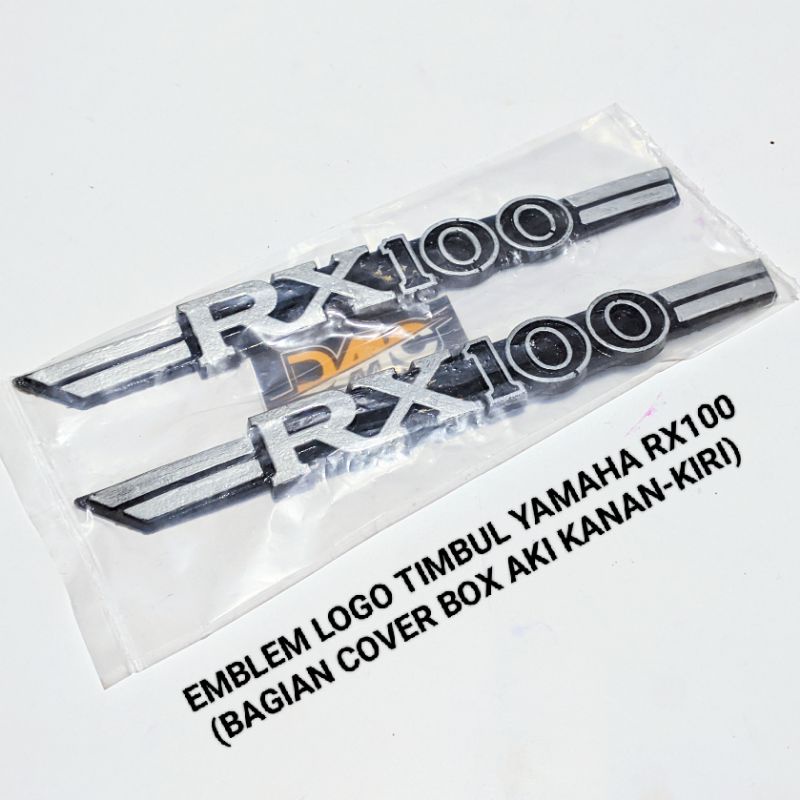 YAMAHA RX100 RX 100 Logotipo En Relieve Emblema Caja Cuerpo ACCU AKI ...