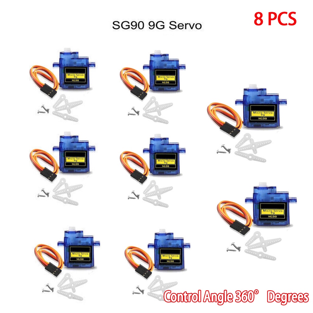 2/4/6/8/10pcs Micro Servo Motor SG90 SG-90 Engranaje Para Avión ...