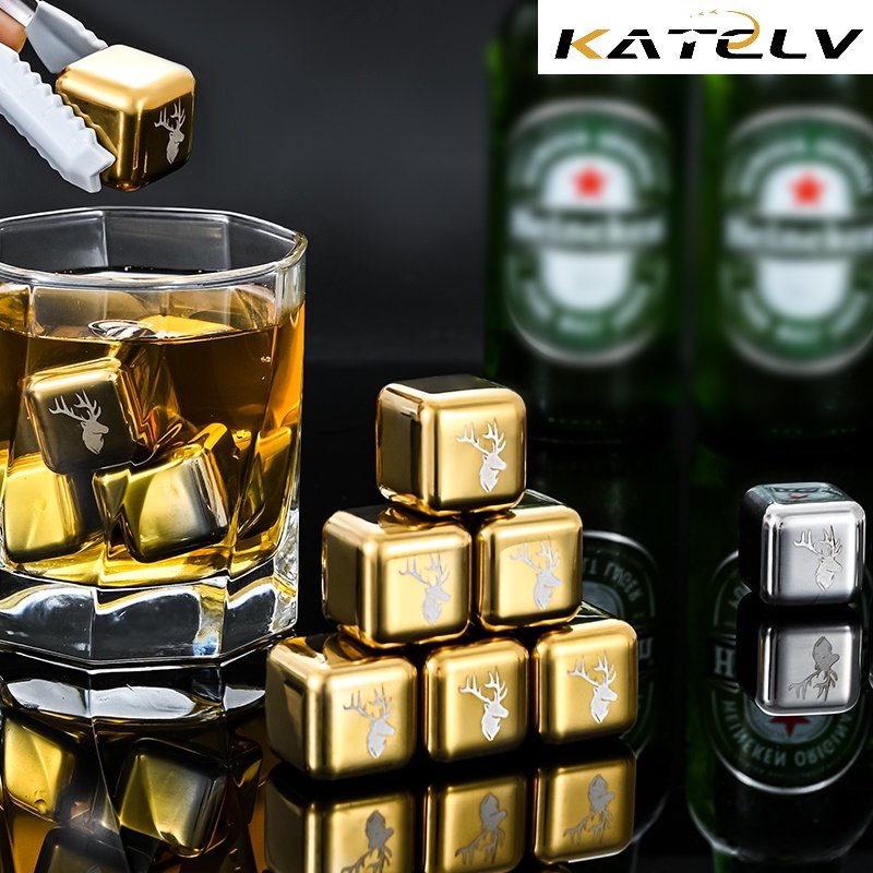 KATELV Grado De Alimentos 316 Acero Inoxidable Alce Cubo De Hielo ...
