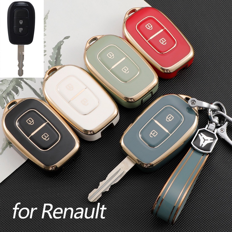 TPU Car 2Button Key Cover Case Shell Para Renault Kwid Traffic Symbol ...