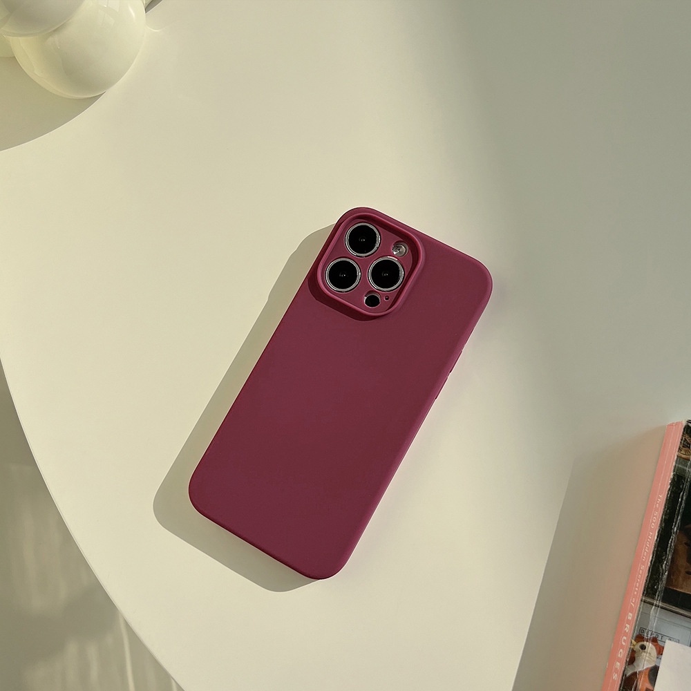 Funda De Silicona Líquida De Color Liso Para IPhone 13 13pro 13mini 14 ...