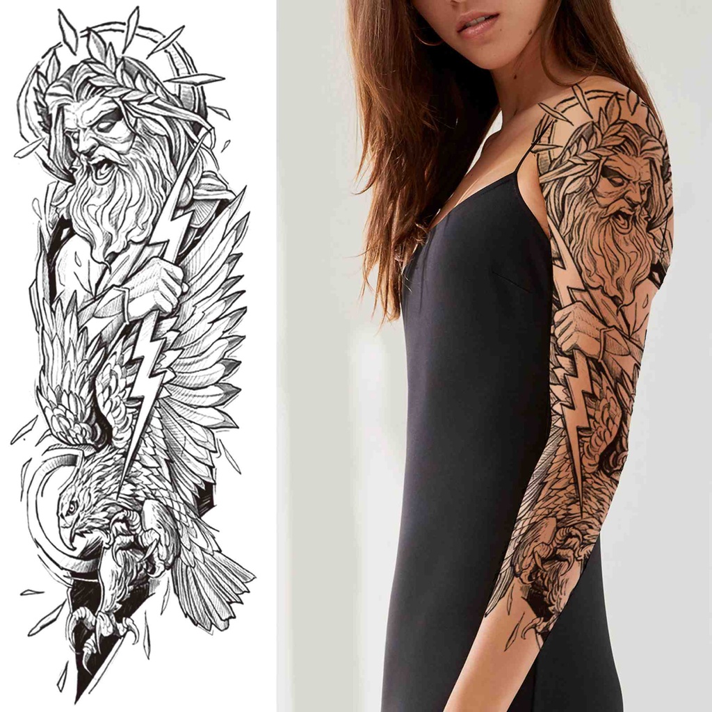 Hermoso Realista Ojo Tribal Timón Tatuaje Temporal Para Los Hombres Las ...