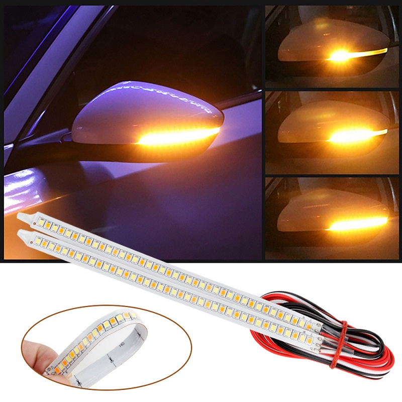 Espejo Retrovisor De Coche LED Cinta De Señal Universal 2 Piezas ...