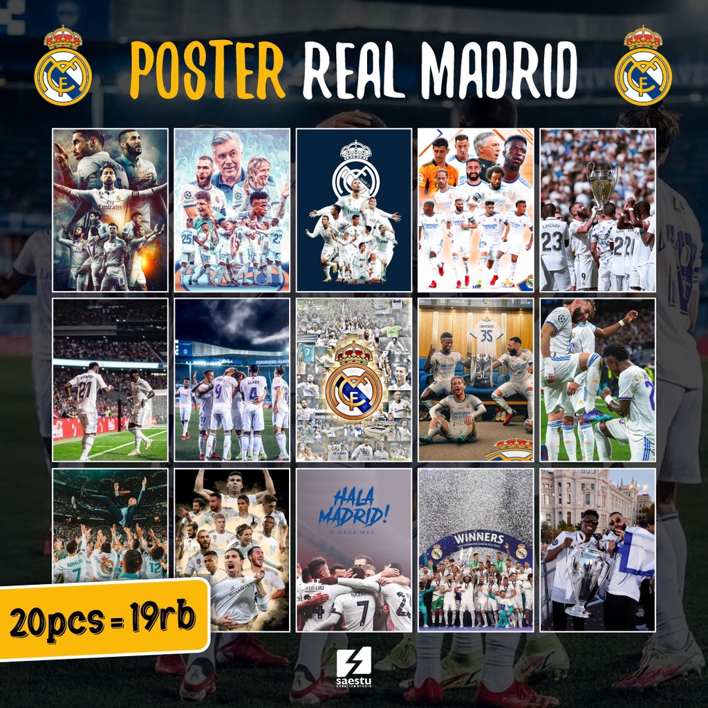 Póster Real Madrid De Pared De Fútbol | Shopee Colombia
