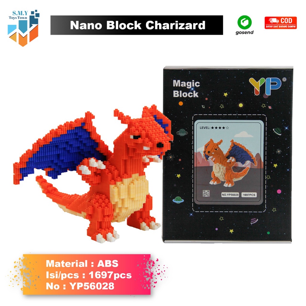 Jc Nano Block Charizard Medium YP56028 - ladrillos apilables vigas ...