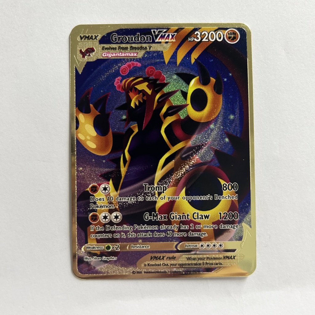 Pokemon Tarjetas De Metal Inglés 10000HP Arceus Vmax YU GI OH Pikachu ...
