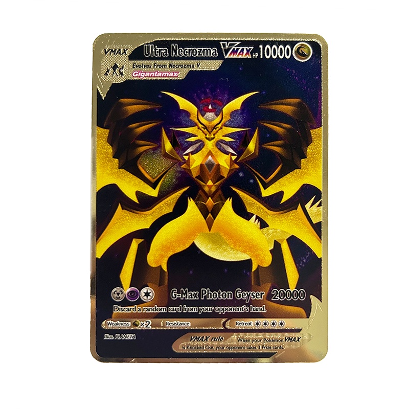 Pokemon Tarjetas De Metal Inglés 10000HP Arceus Vmax YU GI OH Pikachu ...