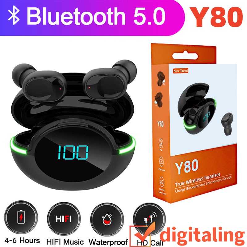 Y80 Auriculares Inalámbricos Bluetooth 5.1 Portátil En El Oído Colorido Con Caja Pantalla ...