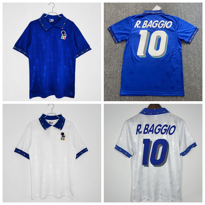 Camiseta Retro De La Copa Del Mundo Italia Home Away De Fútbol Roberto Baggio | Shopee Colombia