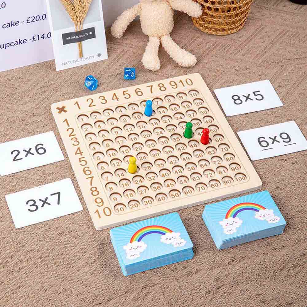Tabla De Adición De Multiplicación Montessori De Madera Juguete De ...