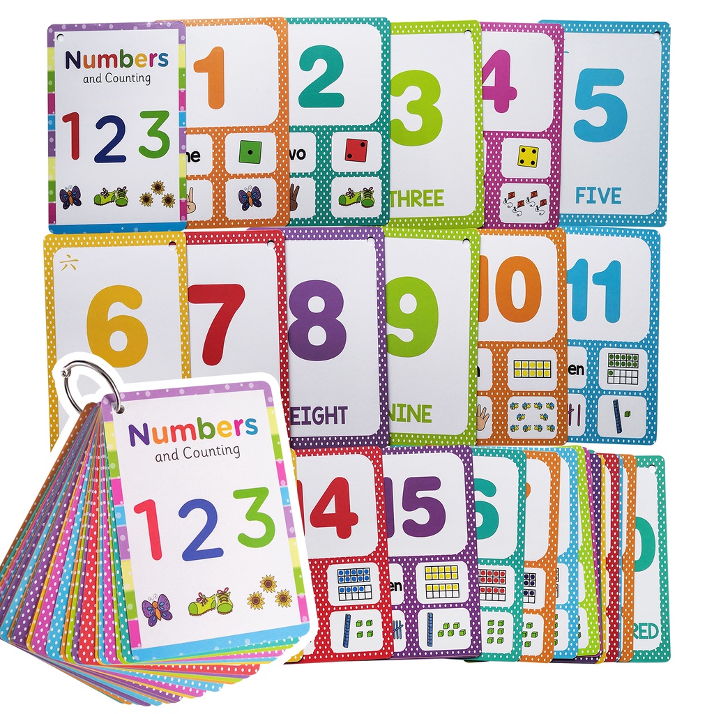 Números Tarjetas De Aprendizaje 1-100 Flashcards Niños Juguetes ...