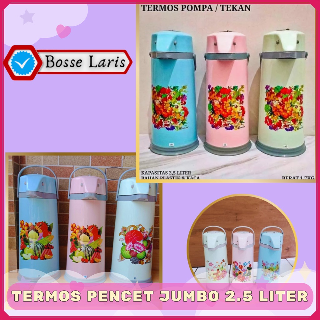 Thermos TERMOS Bomba De Agua Caliente Capacidad Antiderrame 2,5 Litros ...