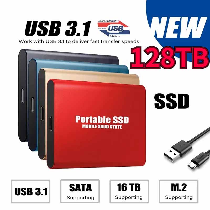 Nuevo SSD Portátil 1TB 2TB 8TB 16TB 30TB 60TB 128TB Disco Duro Externo De Estado Sólido ...