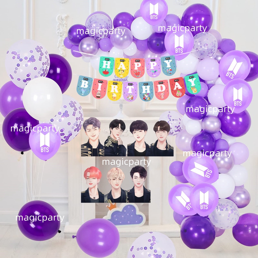 BTS Tema Globo Compromiso Graduación Aniversario Cumpleaños Boda Globos ...
