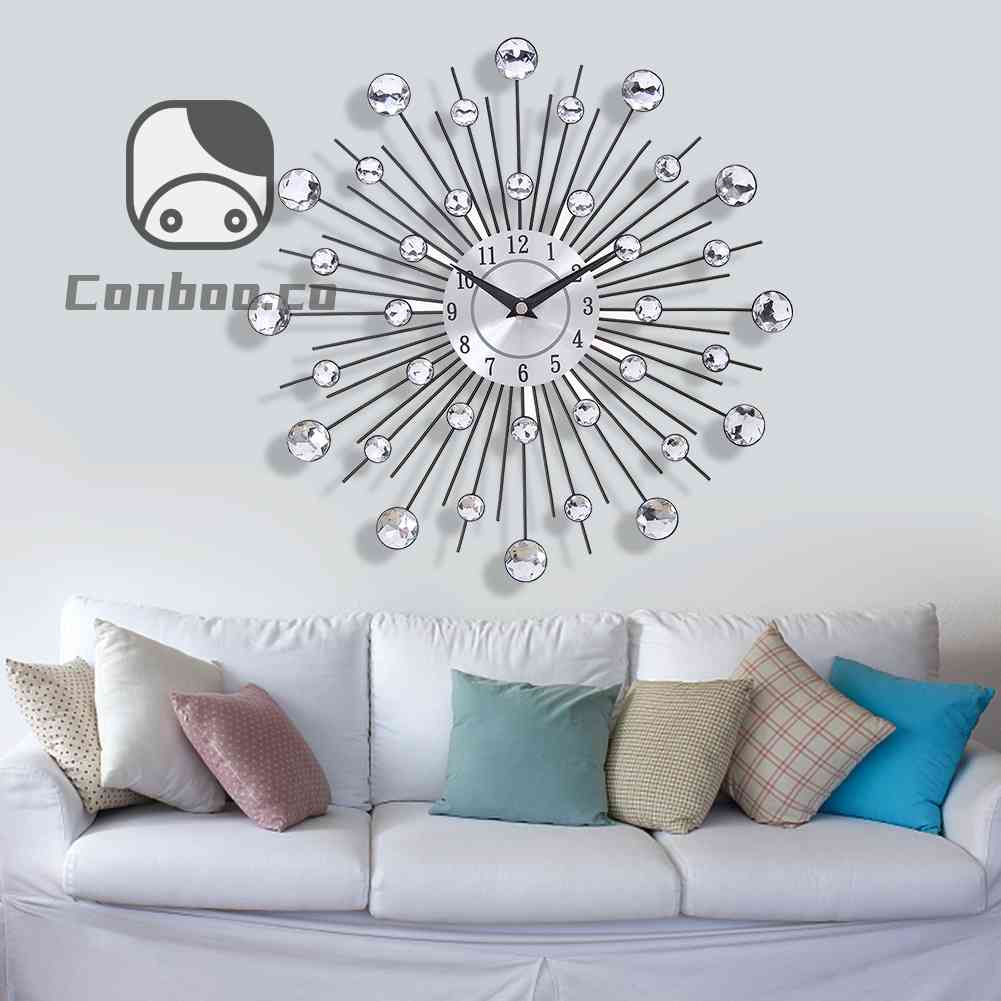 Reloj De Pared De Metal Redondo De 33 Cm Para Colgar Relojes Para Sala ...