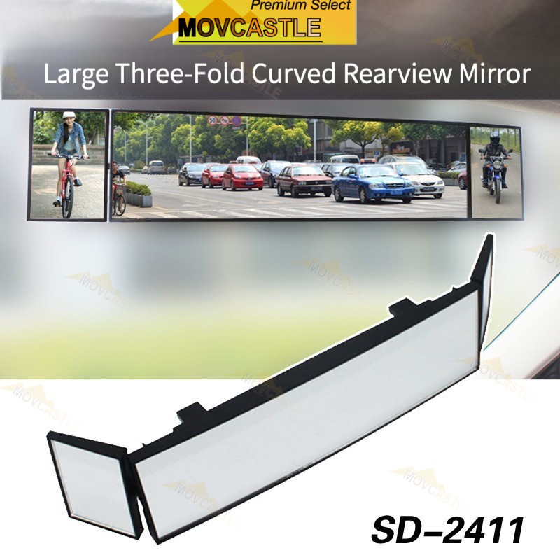 Espejo Retrovisor Curvo De Tres Pliegues Con Lente Gran Angular De ...