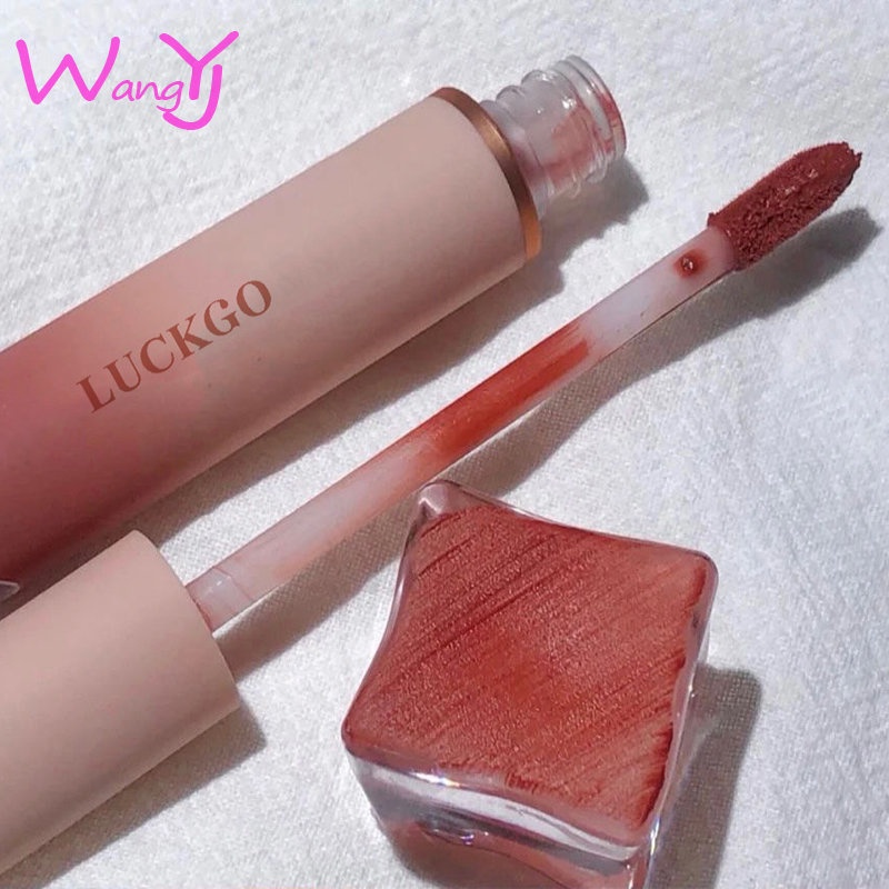 LUCKGO Cream Lip Mud Glaze Terciopelo Mate Mist Face Liso Lápiz Labial ...