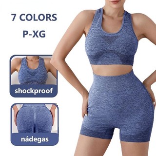 Conjuntos De 2 Piezas Legging Top Gym Mujer Fitness Sujetador ...