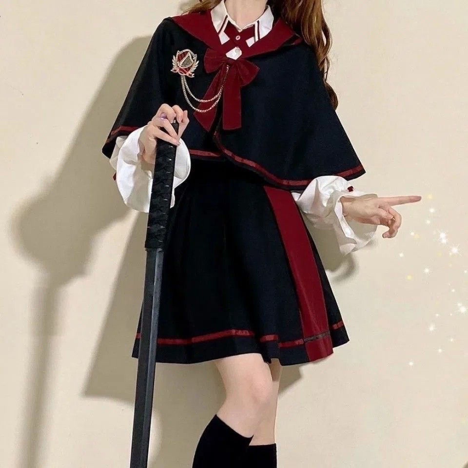 Traje de capa Harry Potter ropa COS jk traje mujer estudiante versión ...