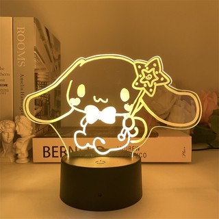 Sanrio Character Lámpara LED De Siete Colores 3D Pequeña De Mesa Kuromi ...