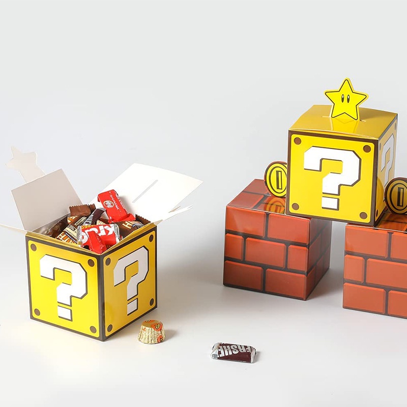 Super Mario Bros Caja De Regalo Bolsa De Dibujos Animados Accesorios De ...