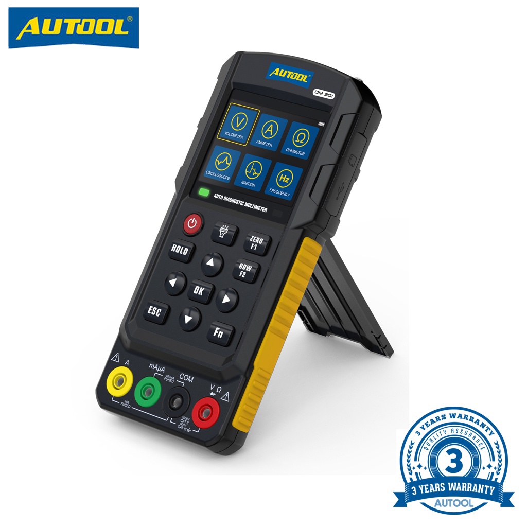 AUTOOL DM301 Multímetro De Diagnóstico Para Coche Medición De Voltaje Osciloscopio Corriente ...