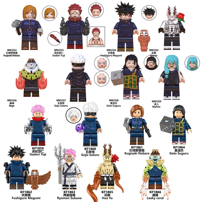 Jujutsu Kaisen Minifigures Bloques De Construcción Itadori Gojo Sukuna ...